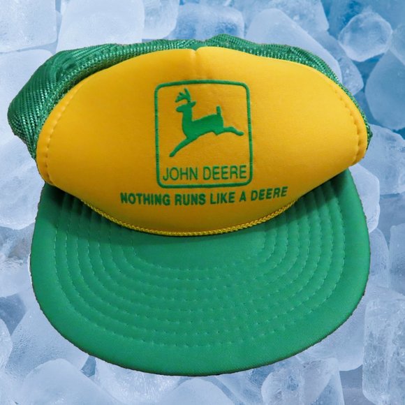 John Deere | Accessories | Vintage John Deere Snapback Trucker Hat Mesh ...
